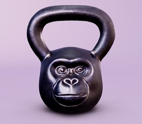 Gorilla monkey gym kettlebell 3D model | CGTrader