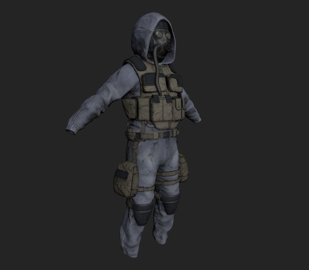 3D model Stalker like suit for Dayz VR / AR / low-poly | CGTrader