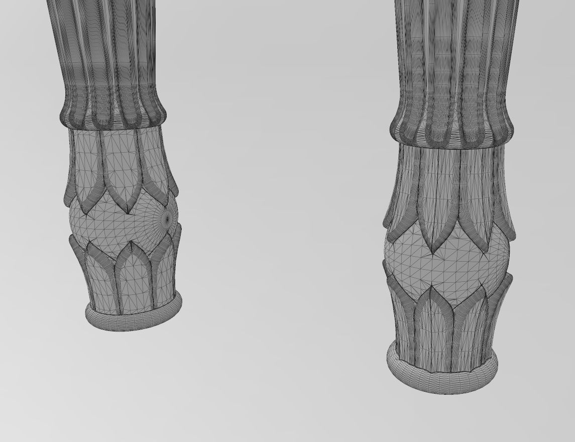 Round fluted lotus flower bead leg relief 3D model 3D printable | CGTrader
