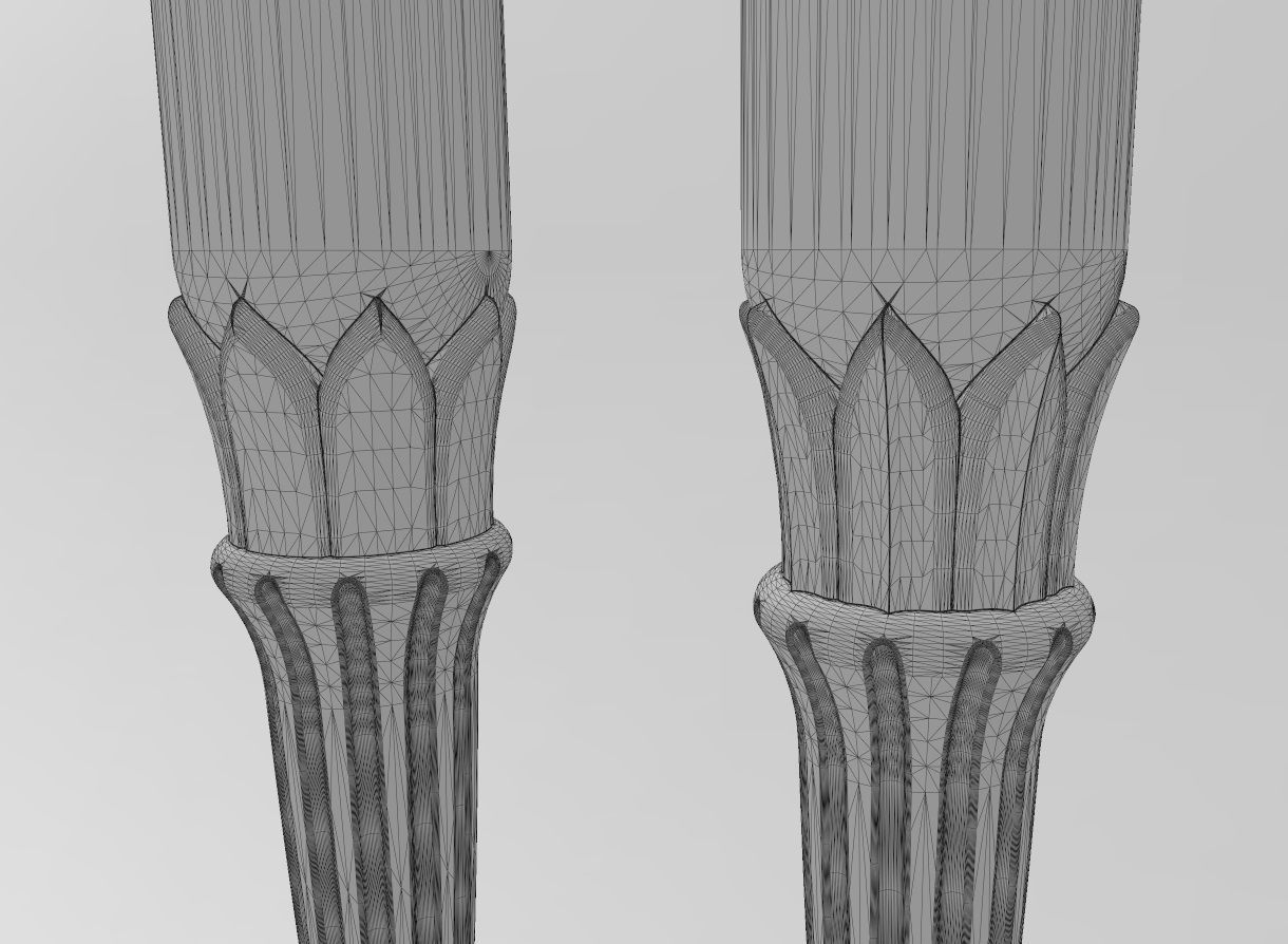 Round fluted lotus flower bead leg relief 3D model 3D printable | CGTrader