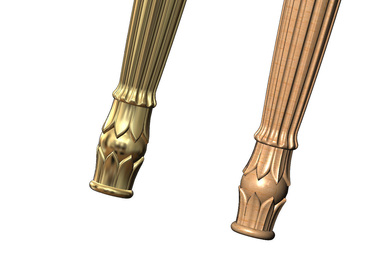 Round fluted lotus flower bead leg relief 3D model 3D printable | CGTrader