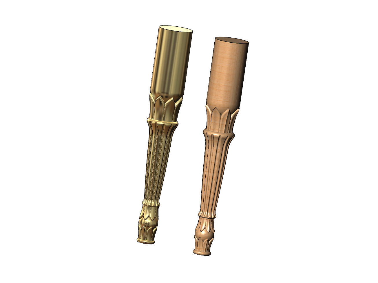 Round fluted lotus flower bead leg relief 3D model 3D printable | CGTrader