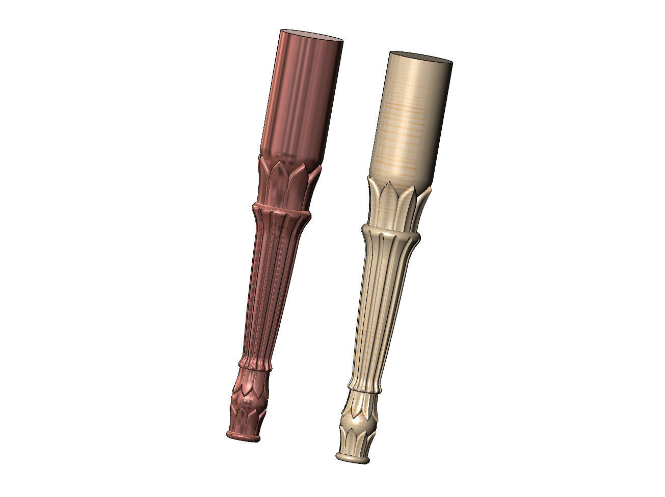 Round fluted lotus flower bead leg relief 3D model 3D printable | CGTrader