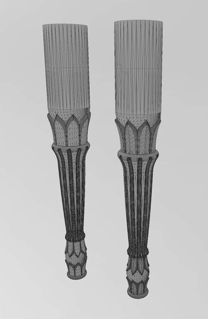 Round fluted lotus flower bead leg relief 3D model 3D printable | CGTrader