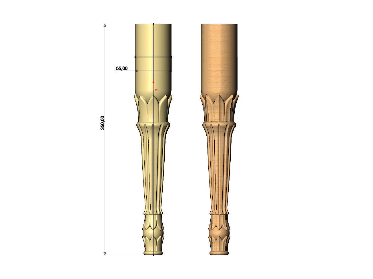 Round fluted lotus flower bead leg relief 3D model 3D printable | CGTrader