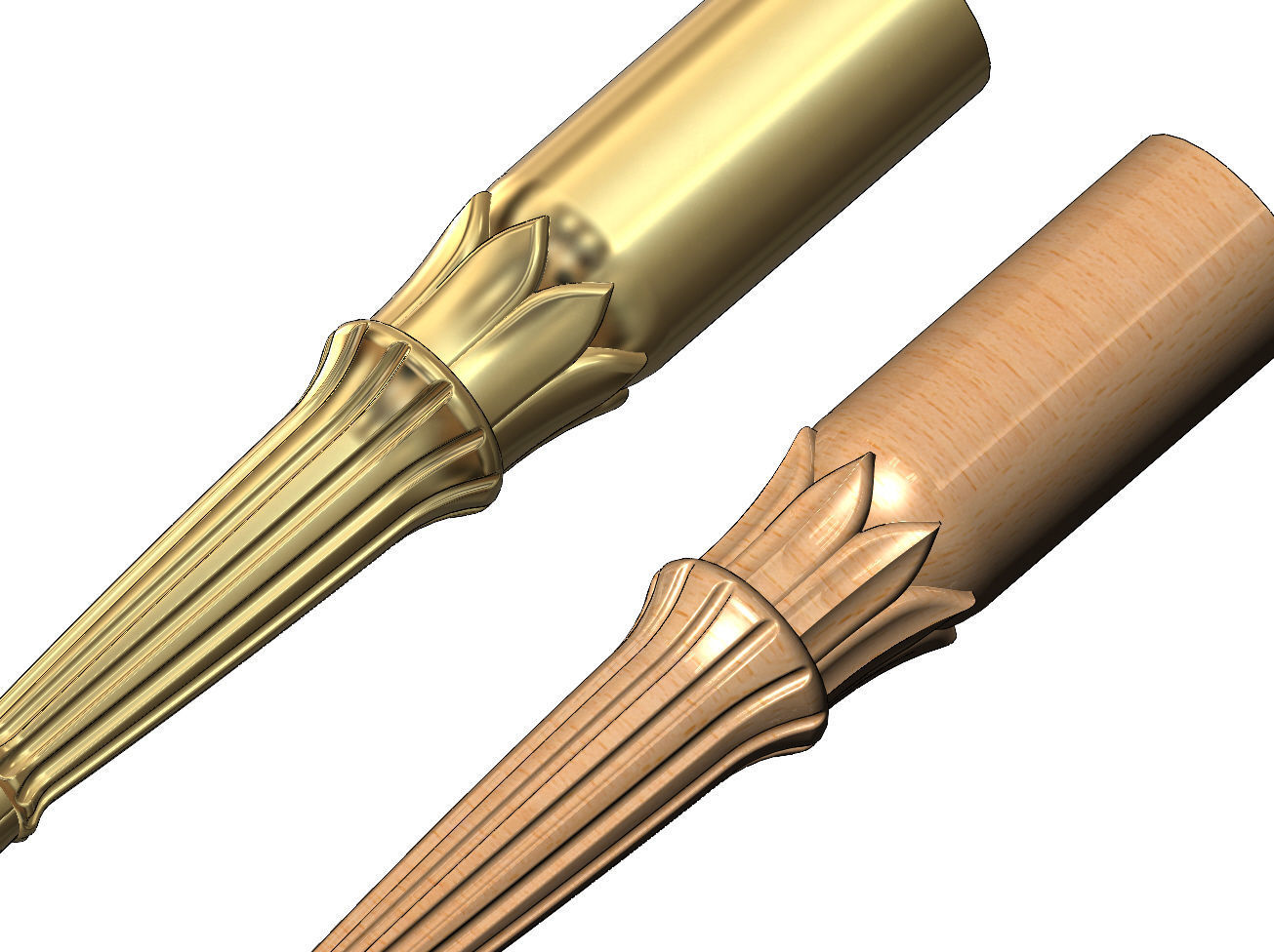 Round fluted lotus flower bead leg relief 3D model 3D printable | CGTrader