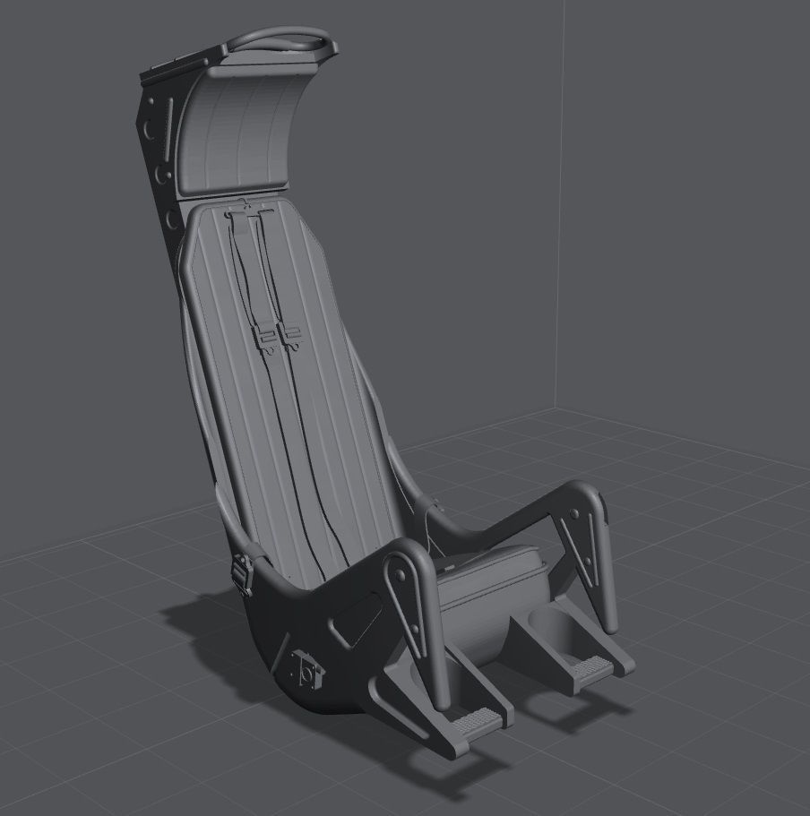 Siege pilote avion free 3D model 3D printable | CGTrader