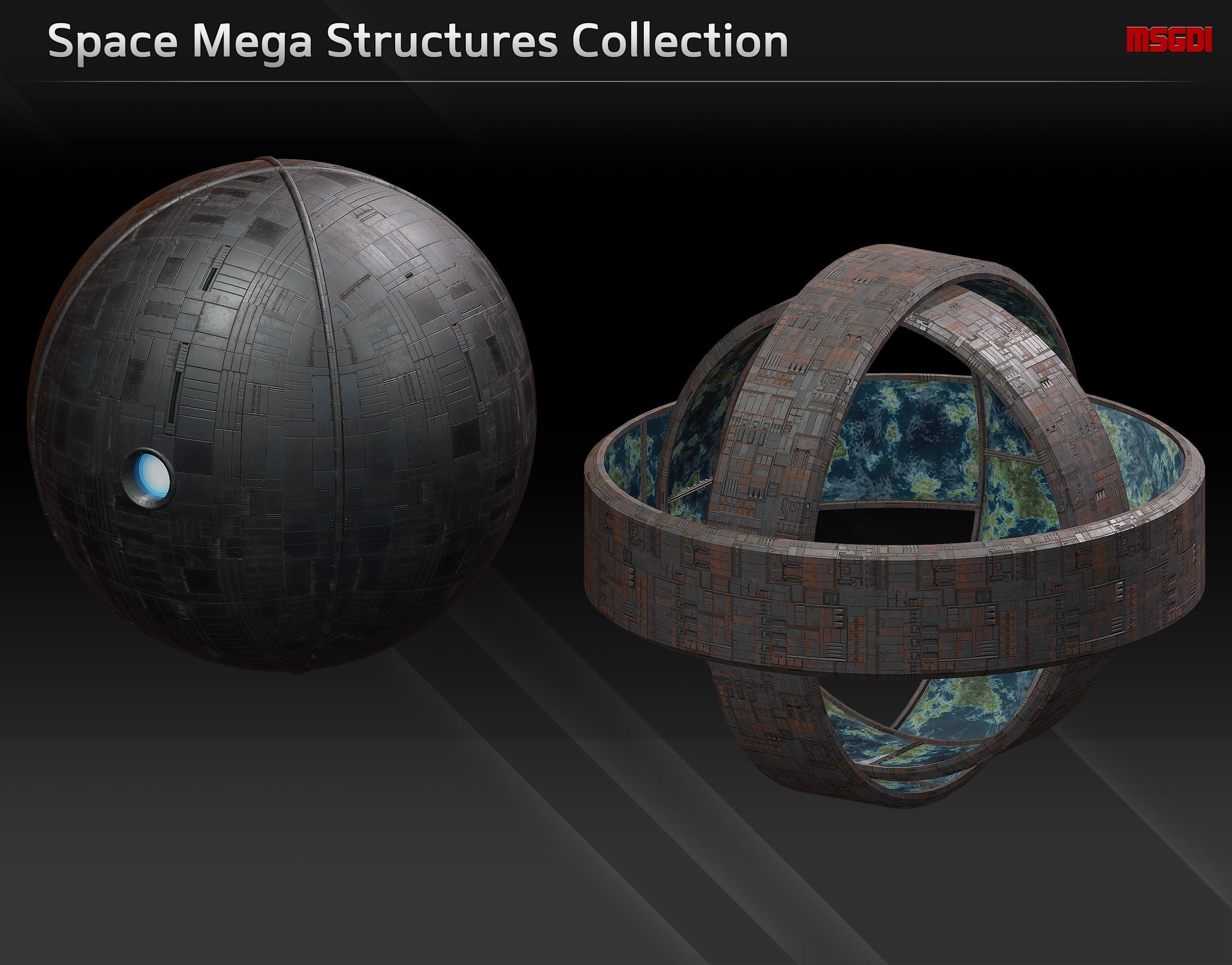 3D model Space Mega Structures Collection VR / AR / low-poly | CGTrader