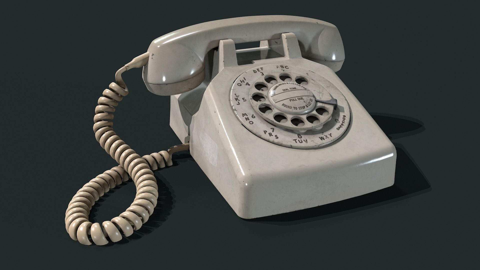 3D model 70s Retro Rotary Telephone VR / AR / low-poly | CGTrader