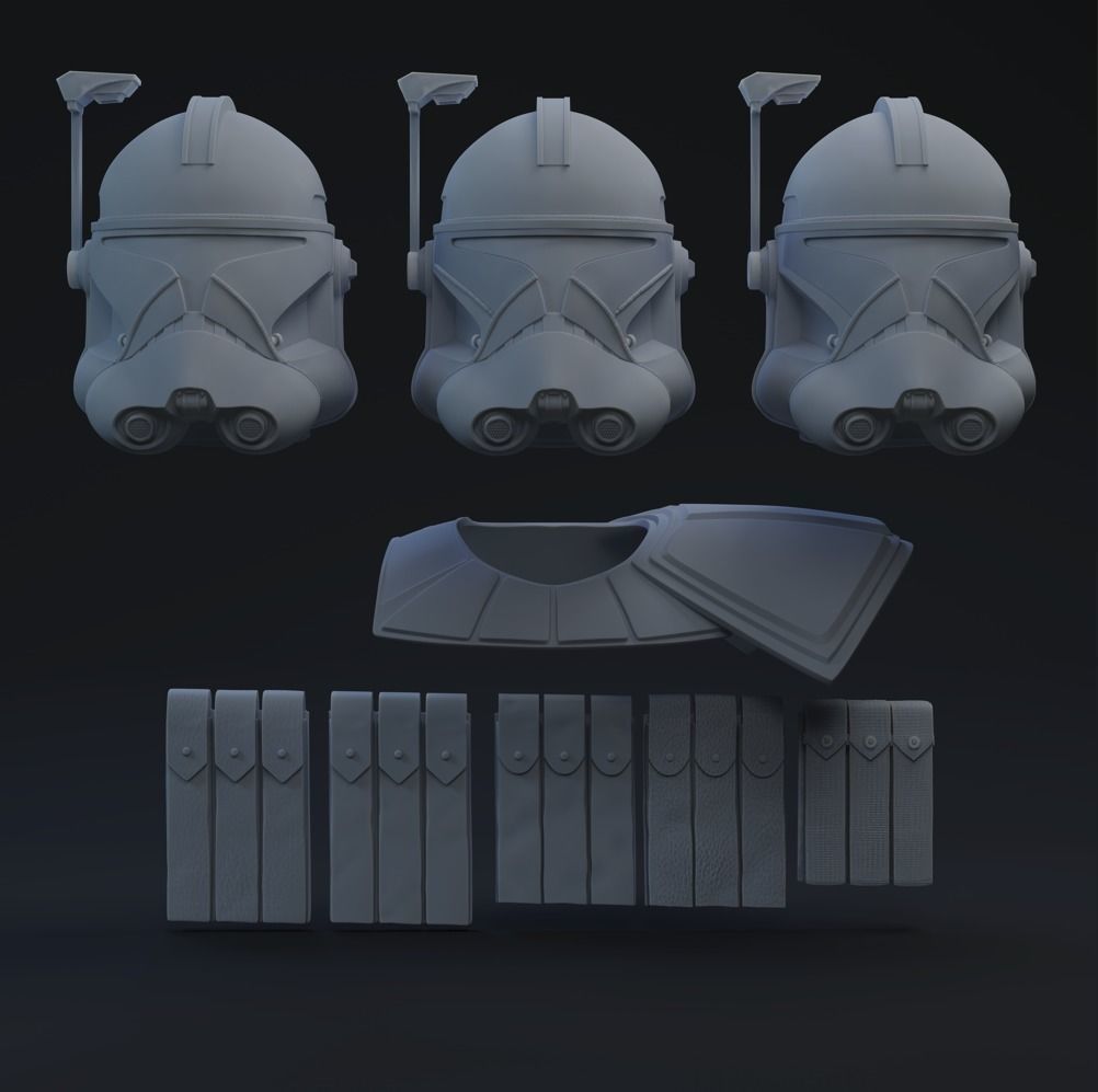 Clone Cpt Rex One-Twelfth Scale Kit 3D model 3D printable | CGTrader