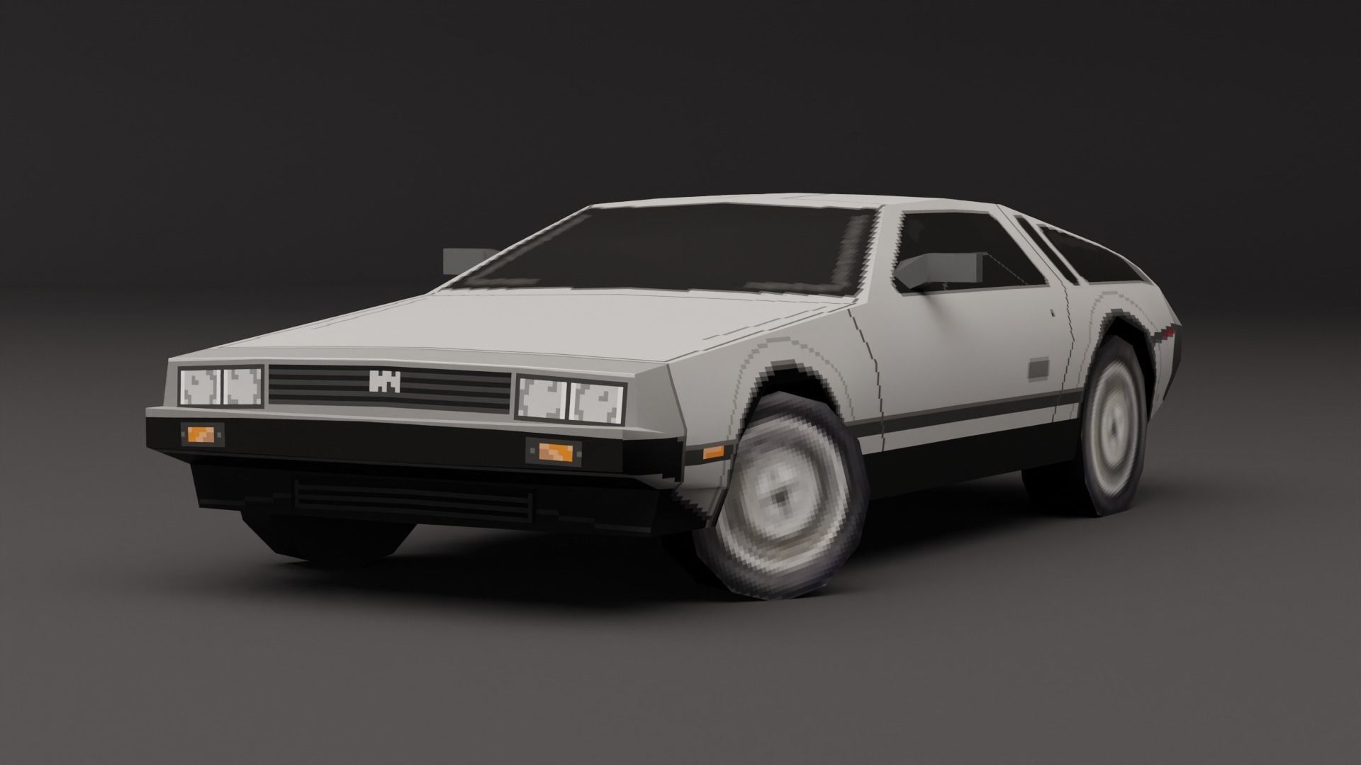3D model Delorean DMC 12 PS1 style VR / AR / low-poly | CGTrader