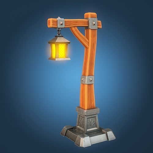 3D model Stylized Lamp post VR / AR / low-poly | CGTrader