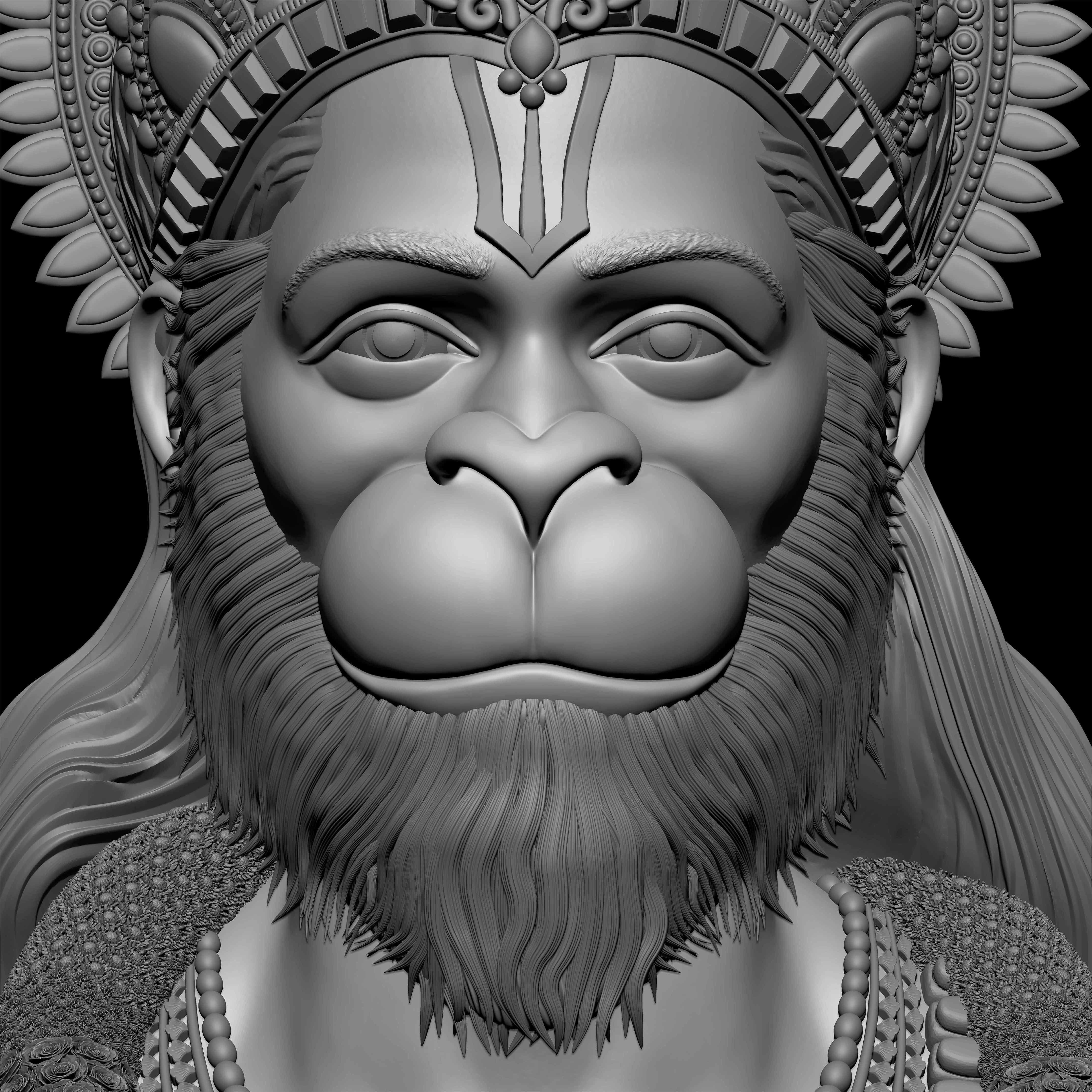 Hanuman 3D Maruti 3D model 3D printable | CGTrader