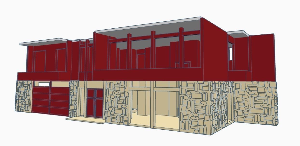Contemporary Bi-Level House 1-64 S Scale 3D model 3D printable | CGTrader