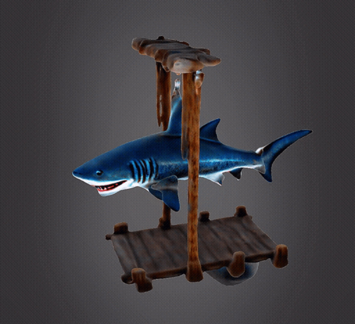 Hanging Shark 3D model 3D printable | CGTrader