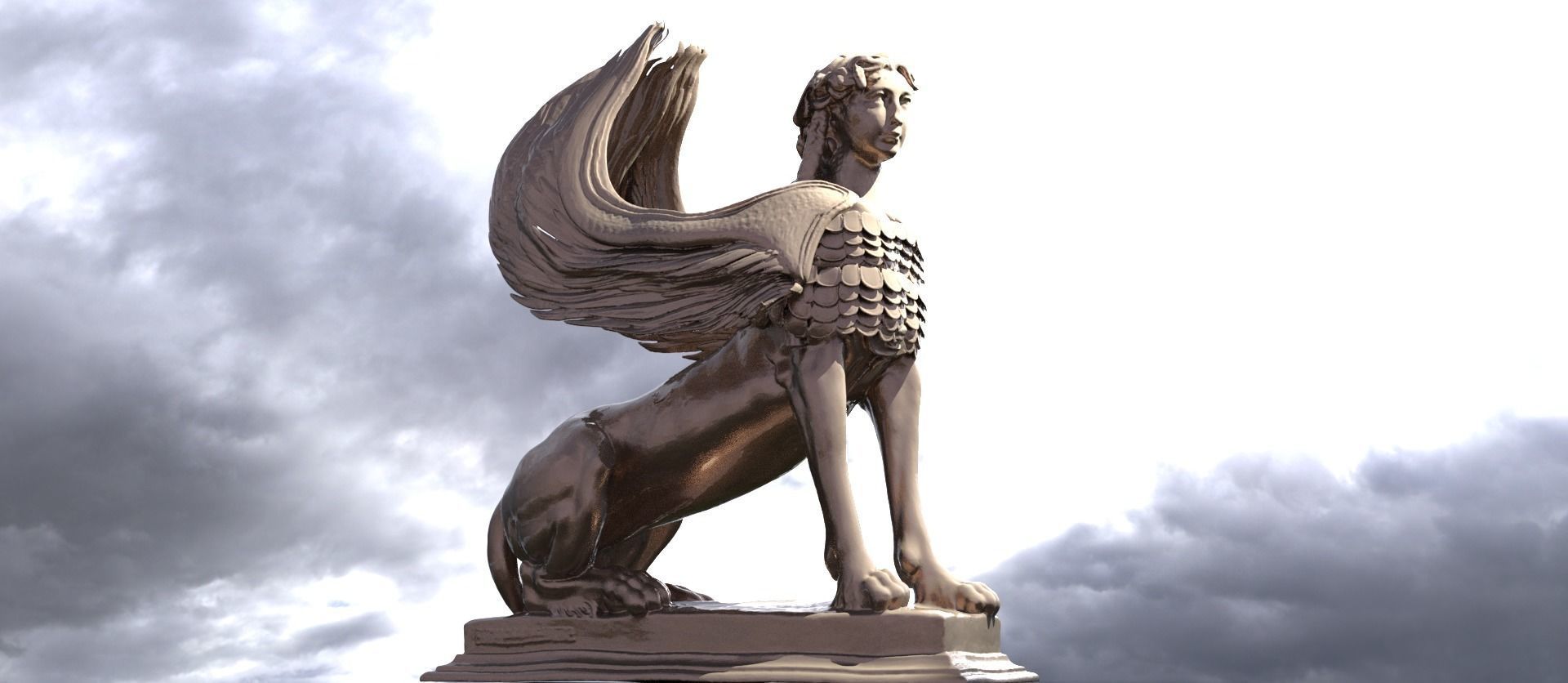 Egypt River Sphinx statue 3D model | CGTrader