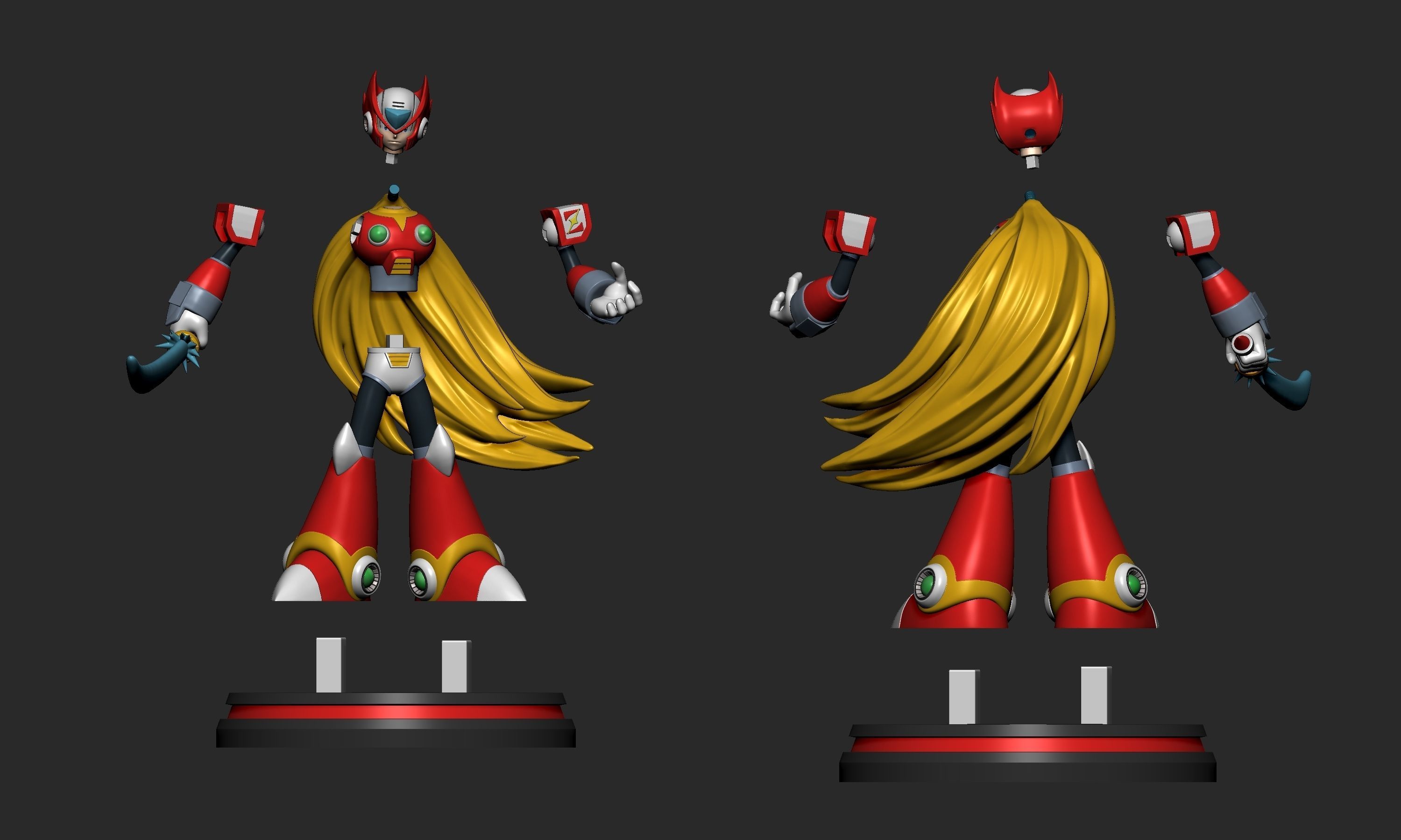 Megaman - Zero 3D model 3D printable | CGTrader