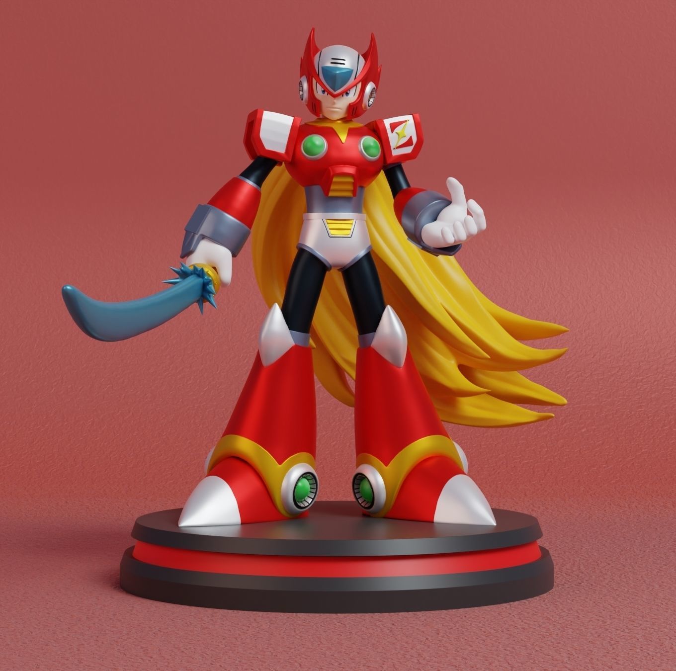 Megaman - Zero 3D model 3D printable | CGTrader