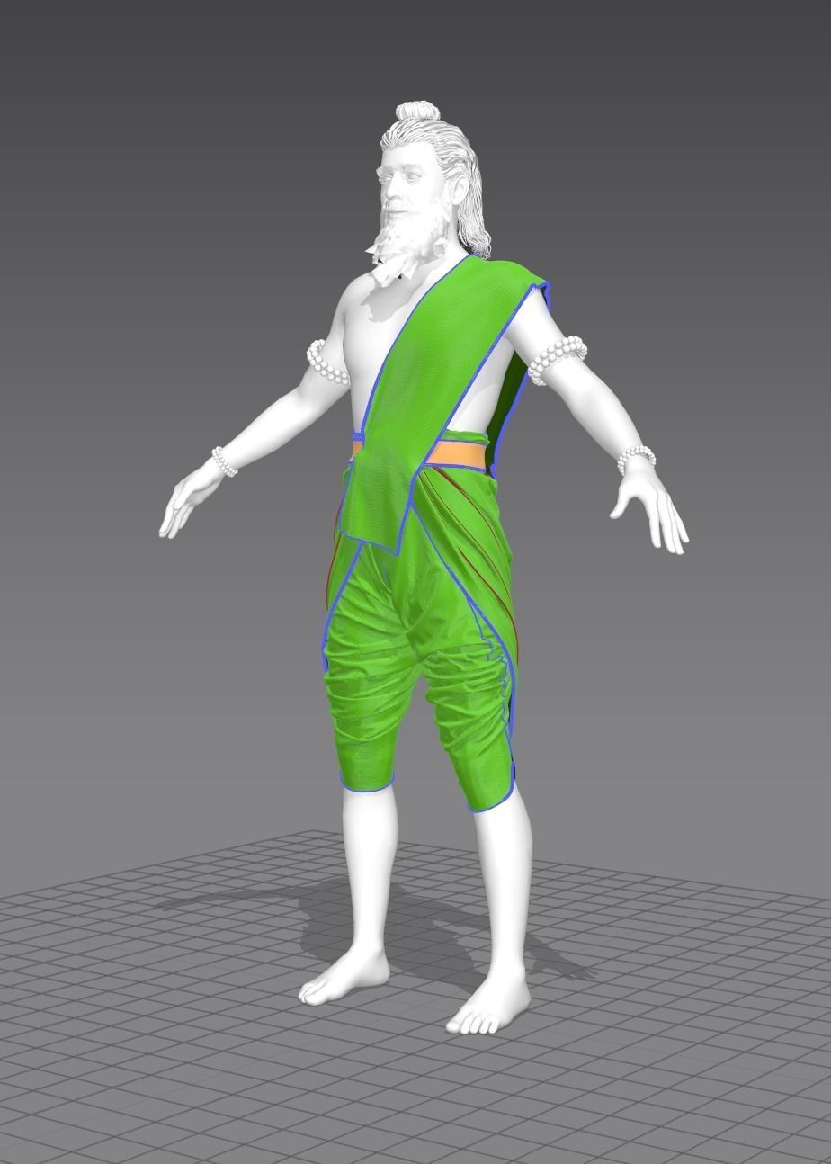 3D model Dhoti Indian Cloth VR / AR / low-poly | CGTrader