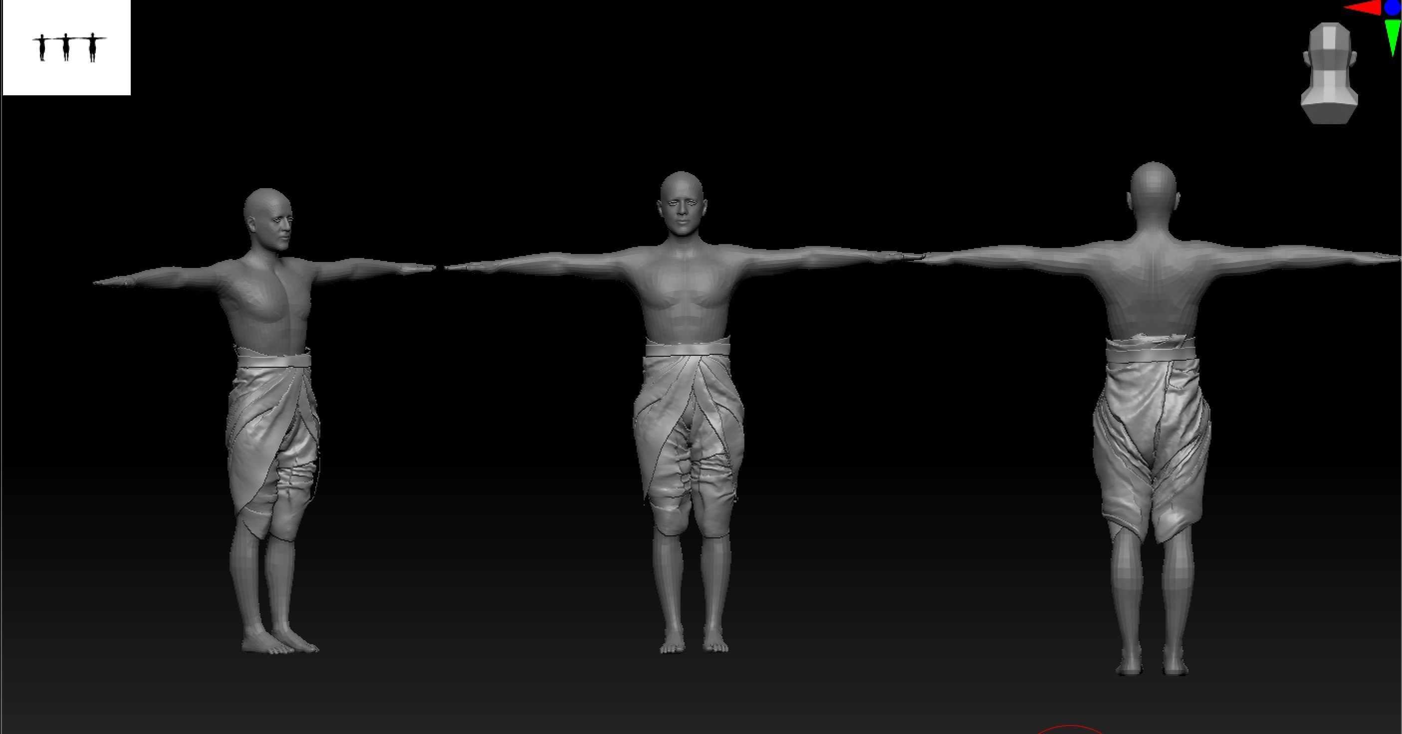 3D model Dhoti Indian Cloth VR / AR / low-poly | CGTrader