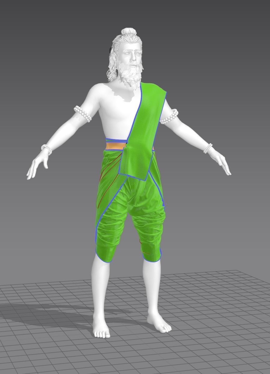 3D model Dhoti Indian Cloth VR / AR / low-poly | CGTrader