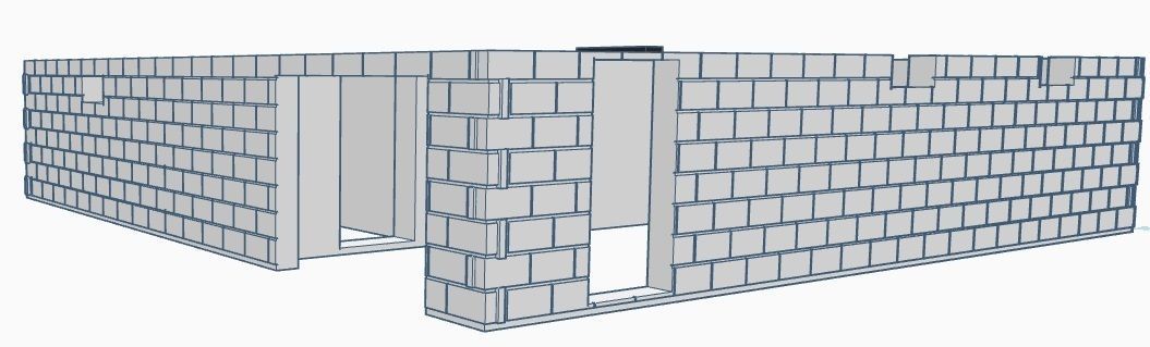 Contemporary Brick House 1-64 S Scale 3D model 3D printable | CGTrader