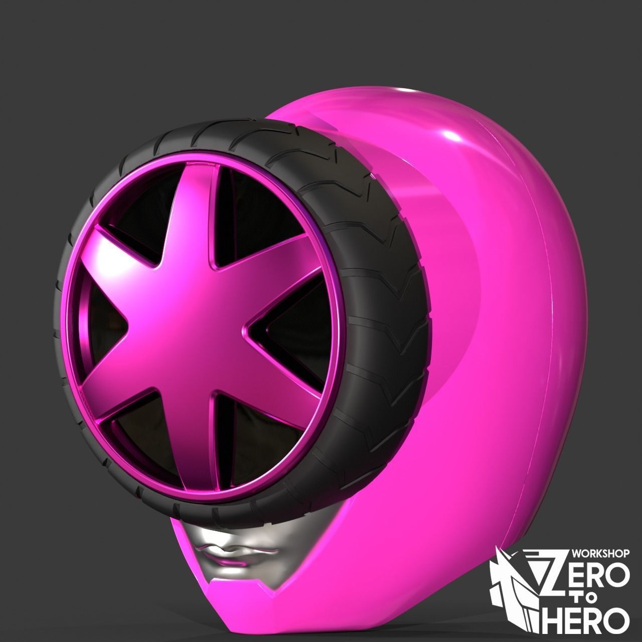Super sentai Boonboomger Pink Ranger Helmet 3D model 3D printable ...