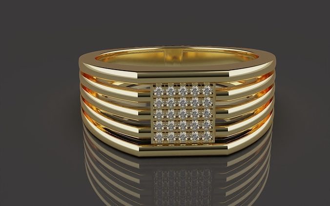 mens ring 3D model 3D printable | CGTrader