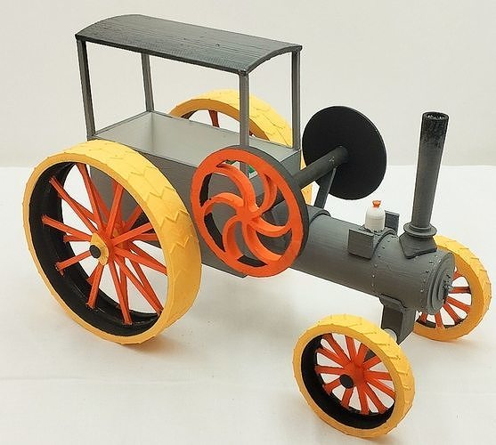 STEAM TRACTOR 3D model 3D printable | CGTrader