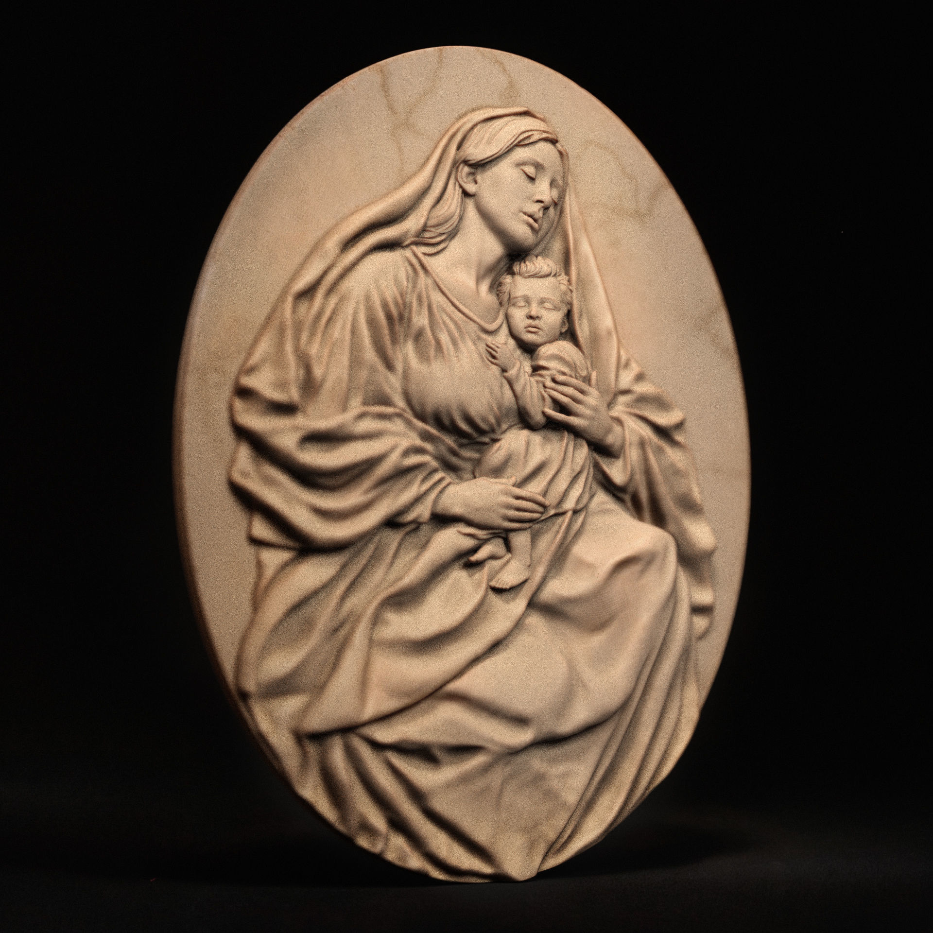 The Virgin Mary Relief 08 3D model 3D printable | CGTrader
