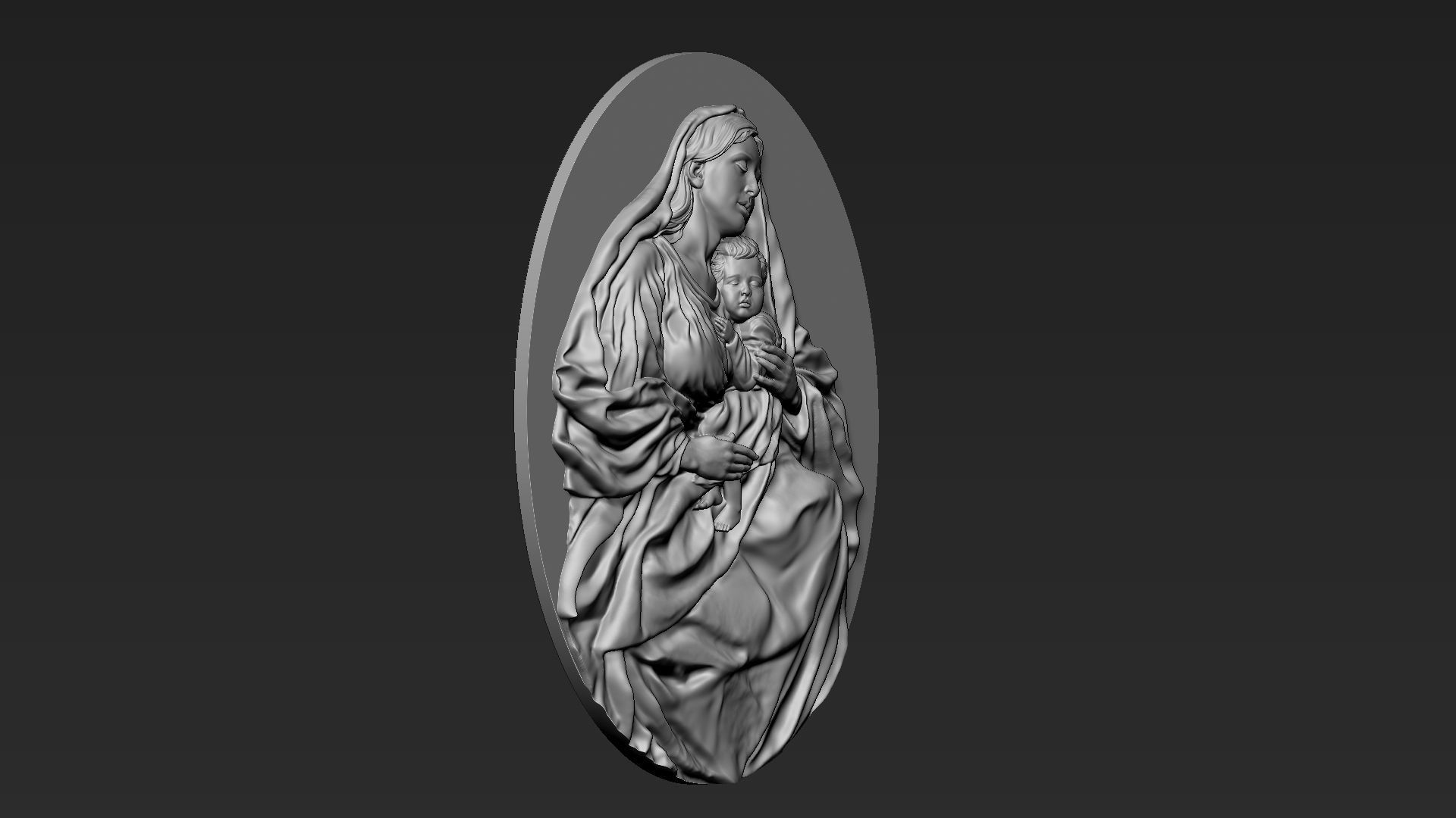 The Virgin Mary Relief 08 3D model 3D printable | CGTrader