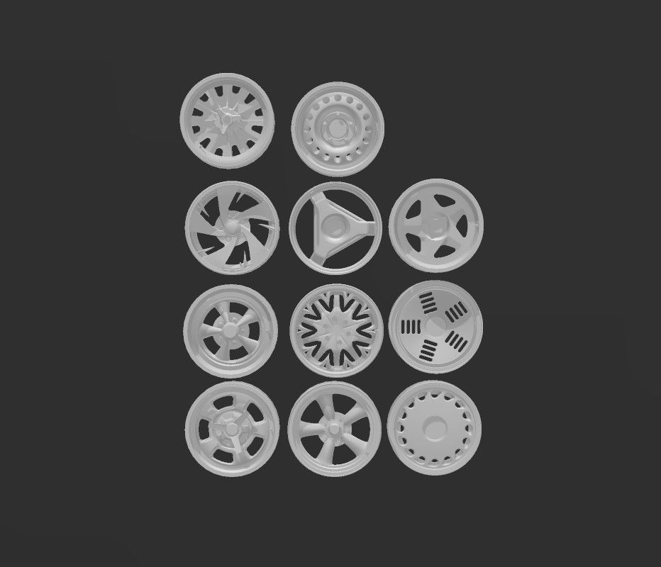 11 PCS HOT WHEELS RIM PACKS 3D model 3D printable | CGTrader