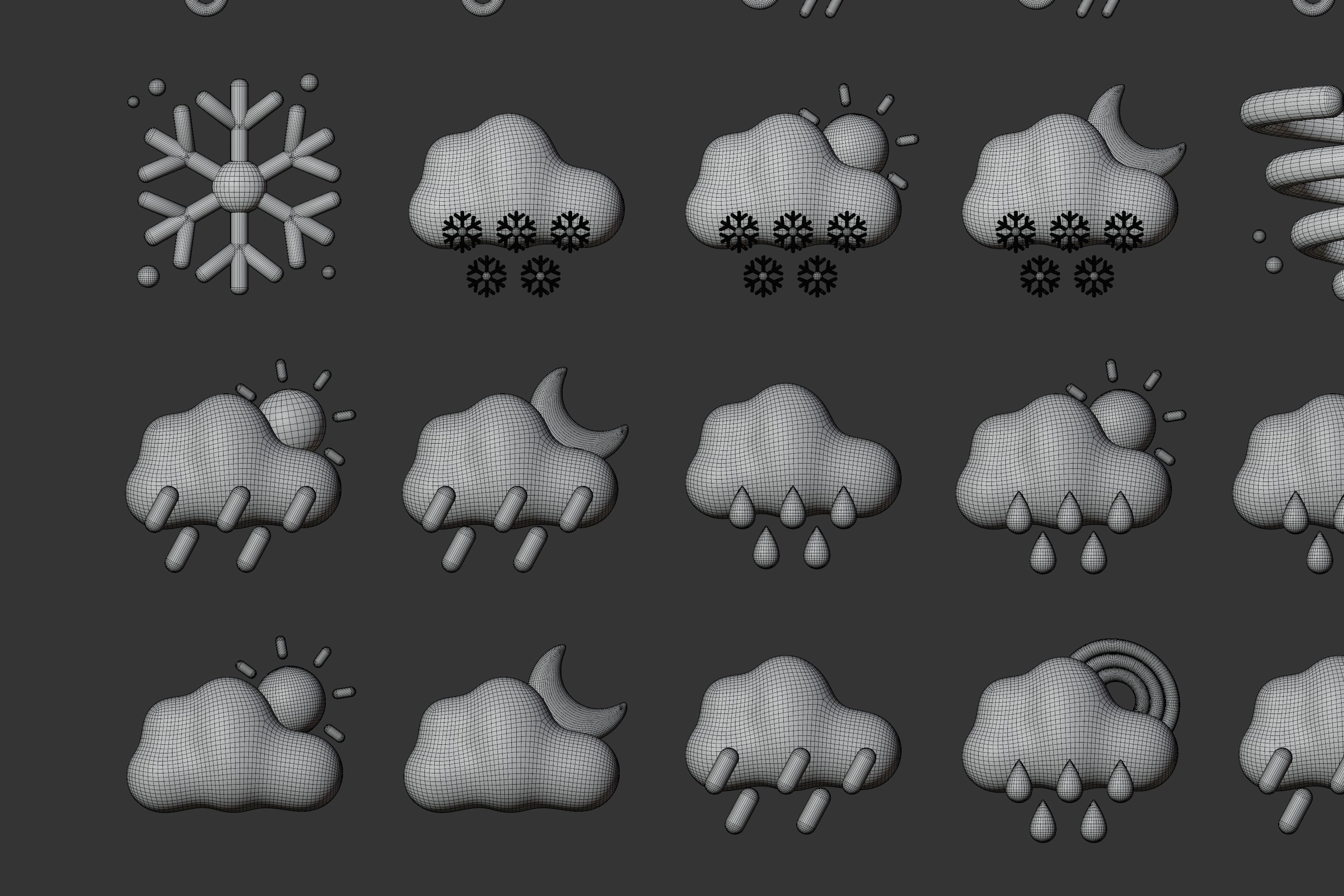 Weather 3D Icon Pack 3D model | CGTrader