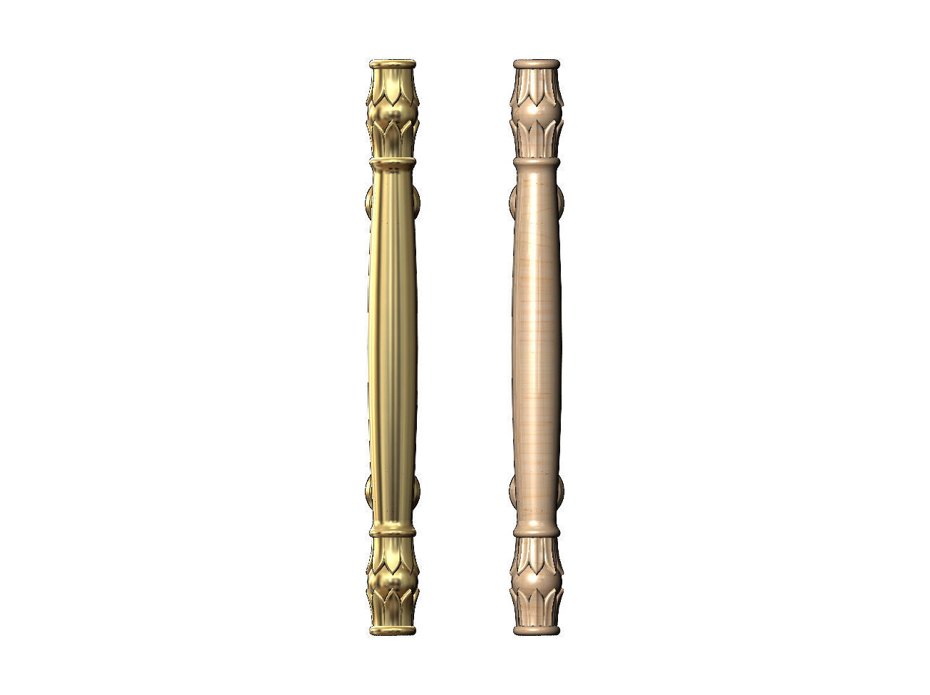 Lotus bead round push pull handle 3D model 3D printable | CGTrader