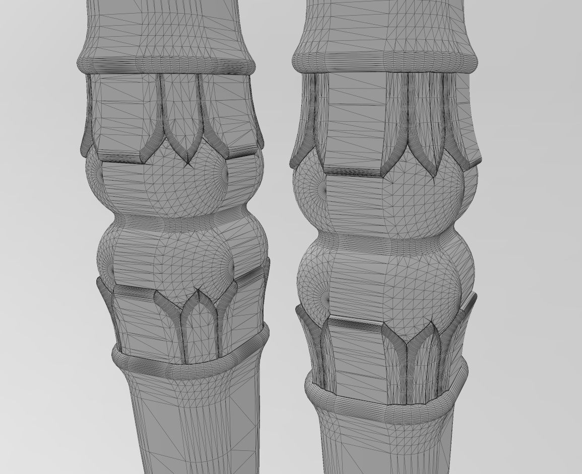 Square lotus flower bead capital column relief 3D model 3D printable ...