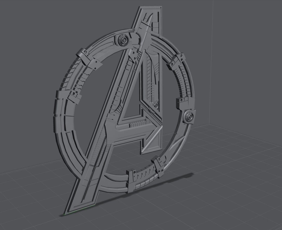 Logo marvel Avengers 3D model 3D printable | CGTrader