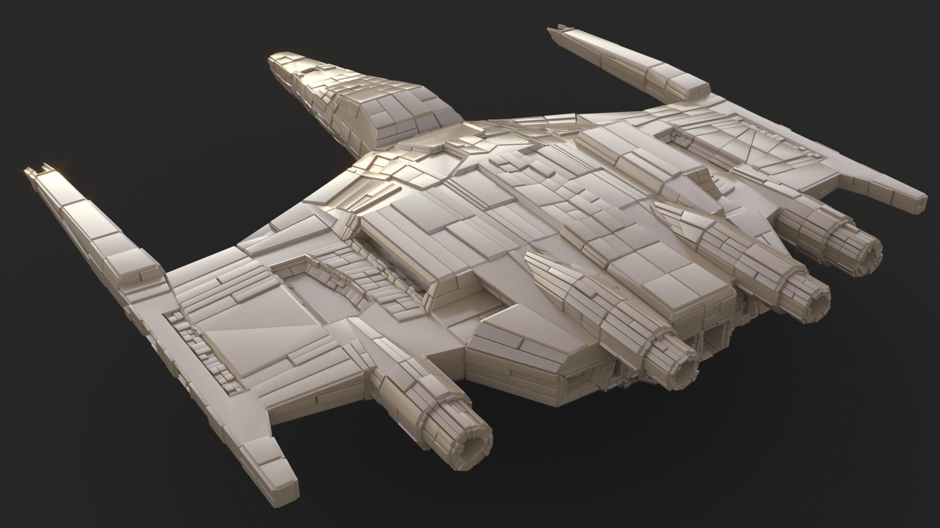 Star Ship Clay 3D model | CGTrader