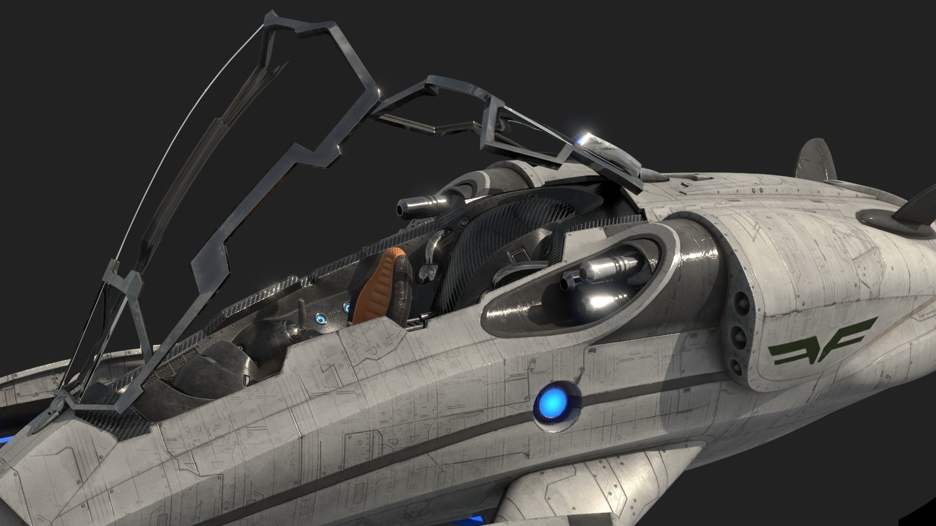 3D model Sci-fi Spaceship Dropship VR / AR / low-poly | CGTrader