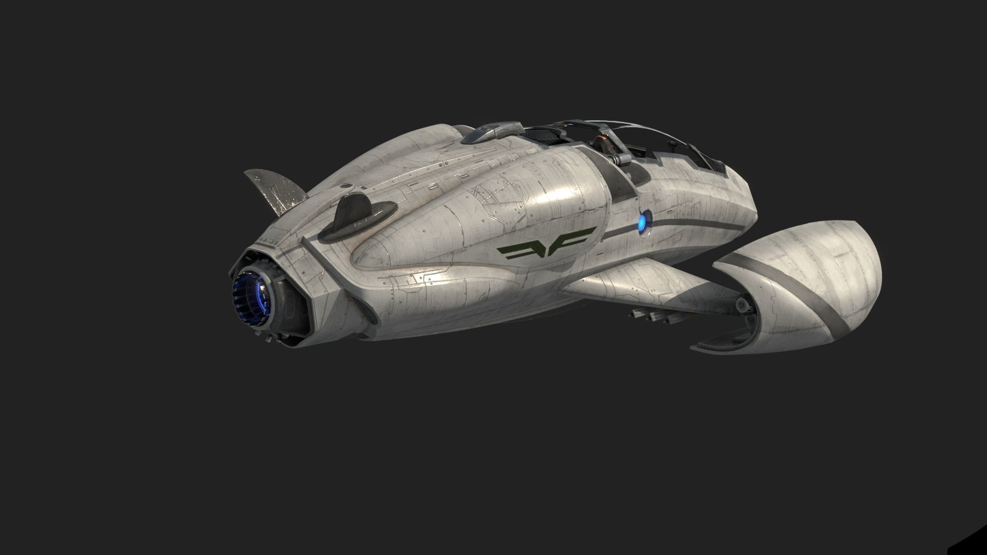 3D model Sci-fi Spaceship Dropship VR / AR / low-poly | CGTrader