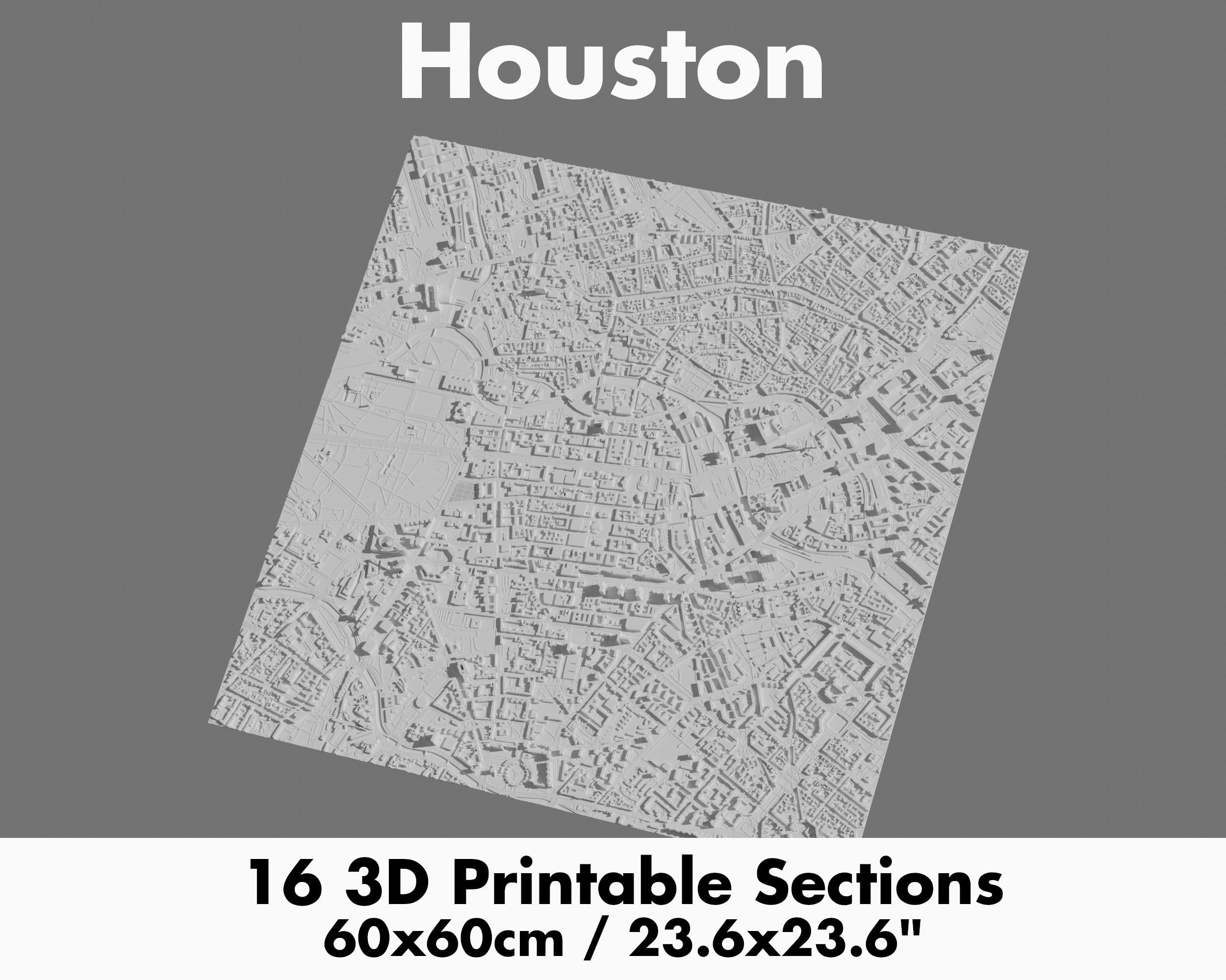 Houston 3D Printing stl file 3D Model of Houston 3D model 3D printable ...