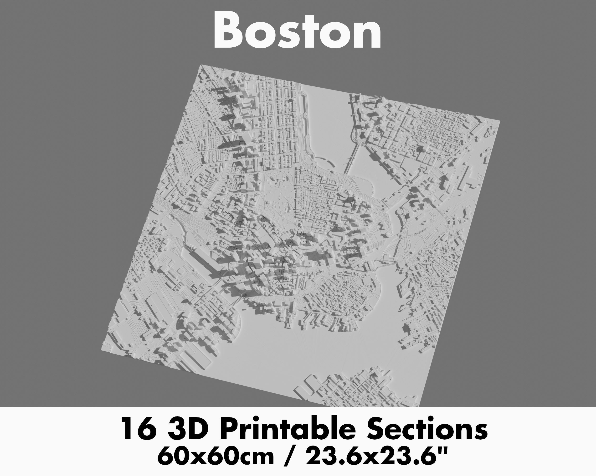 Boston 3D Printing stl file 3D Model of Boston 3D model 3D printable ...