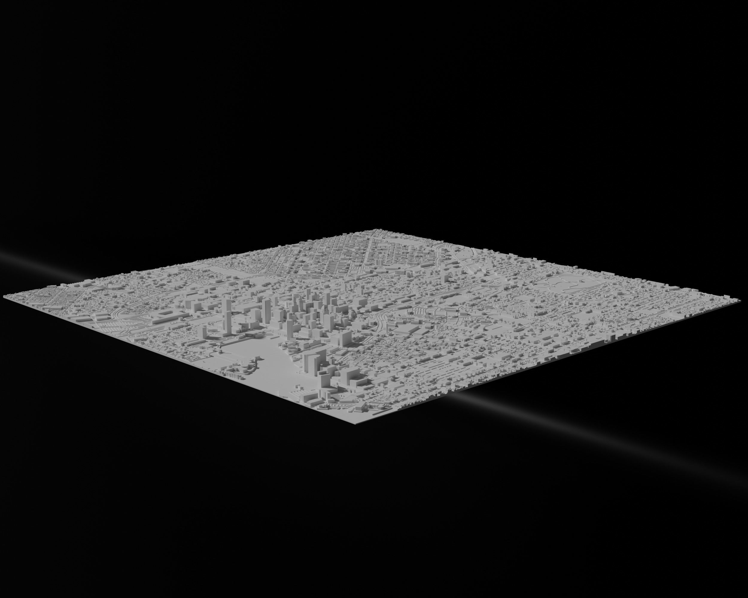 Baltimore 3D Printing stl file city model of Baltimore 3D model 3D ...