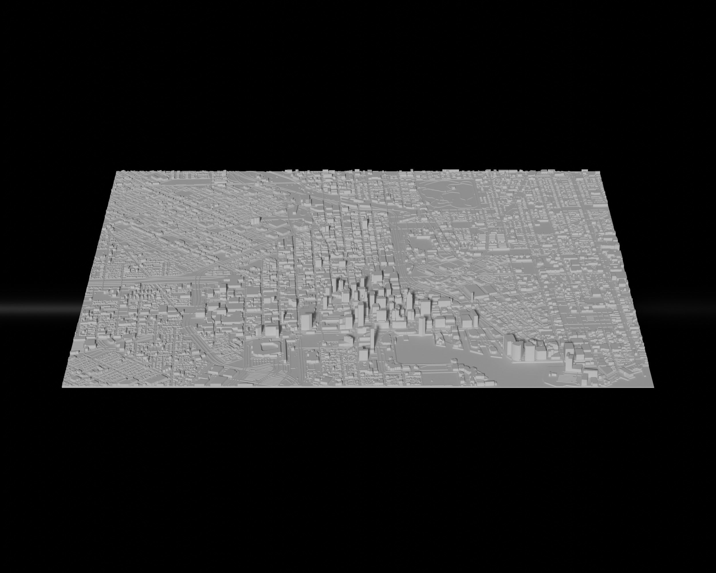 Baltimore 3D Printing stl file city model of Baltimore 3D model 3D ...