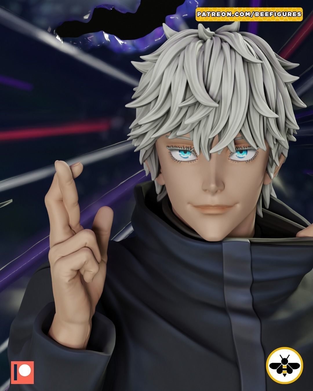SATORU GOJO - JUJUTSU KAISEN - FAN ART 3D model 3D printable | CGTrader