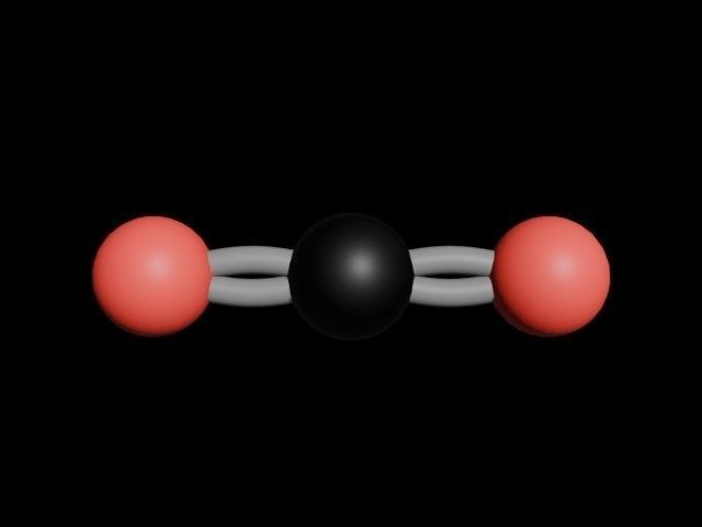 Carbon dioxide and carbon monoxide 3D molecular models free VR / AR ...