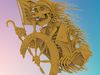 pirate skeleton 3D MODEL STL FILE FOR CNC ROUTER LASER 3D model 3D ...