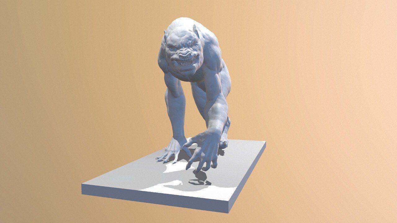 Realistic Werewolf 3D model 3D printable | CGTrader