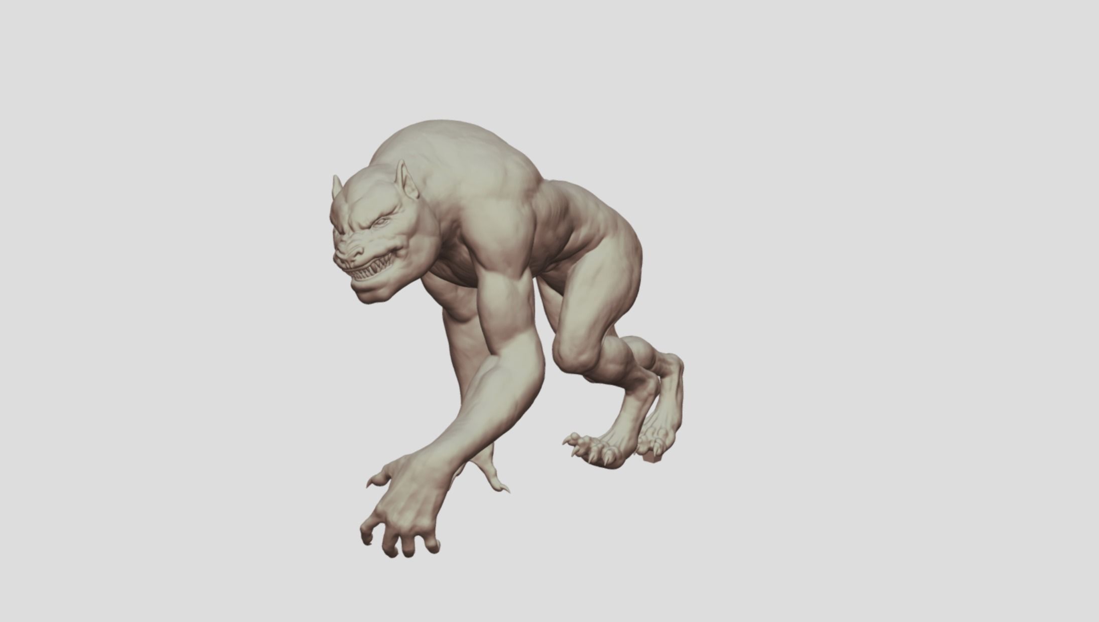 Realistic Werewolf 3D model 3D printable | CGTrader