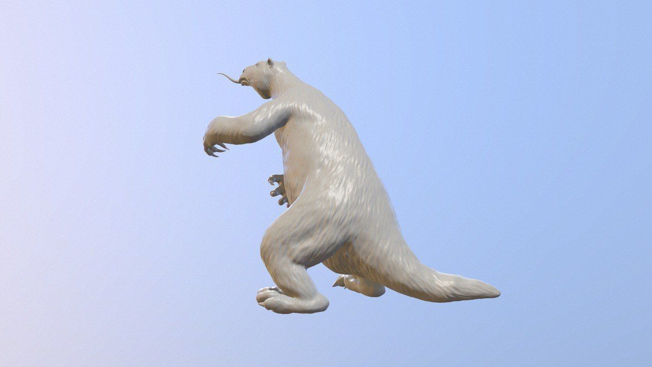 Realistic Megatherium basemesh 3D model 3D printable | CGTrader