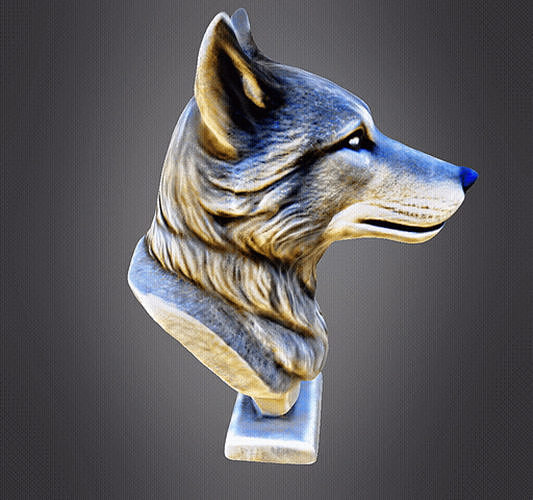 Wolf Bust 3D model 3D printable | CGTrader